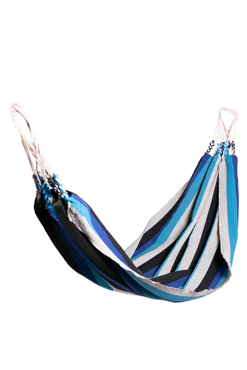 Blue + Black Striped Individual Hammock – Loom Colorado